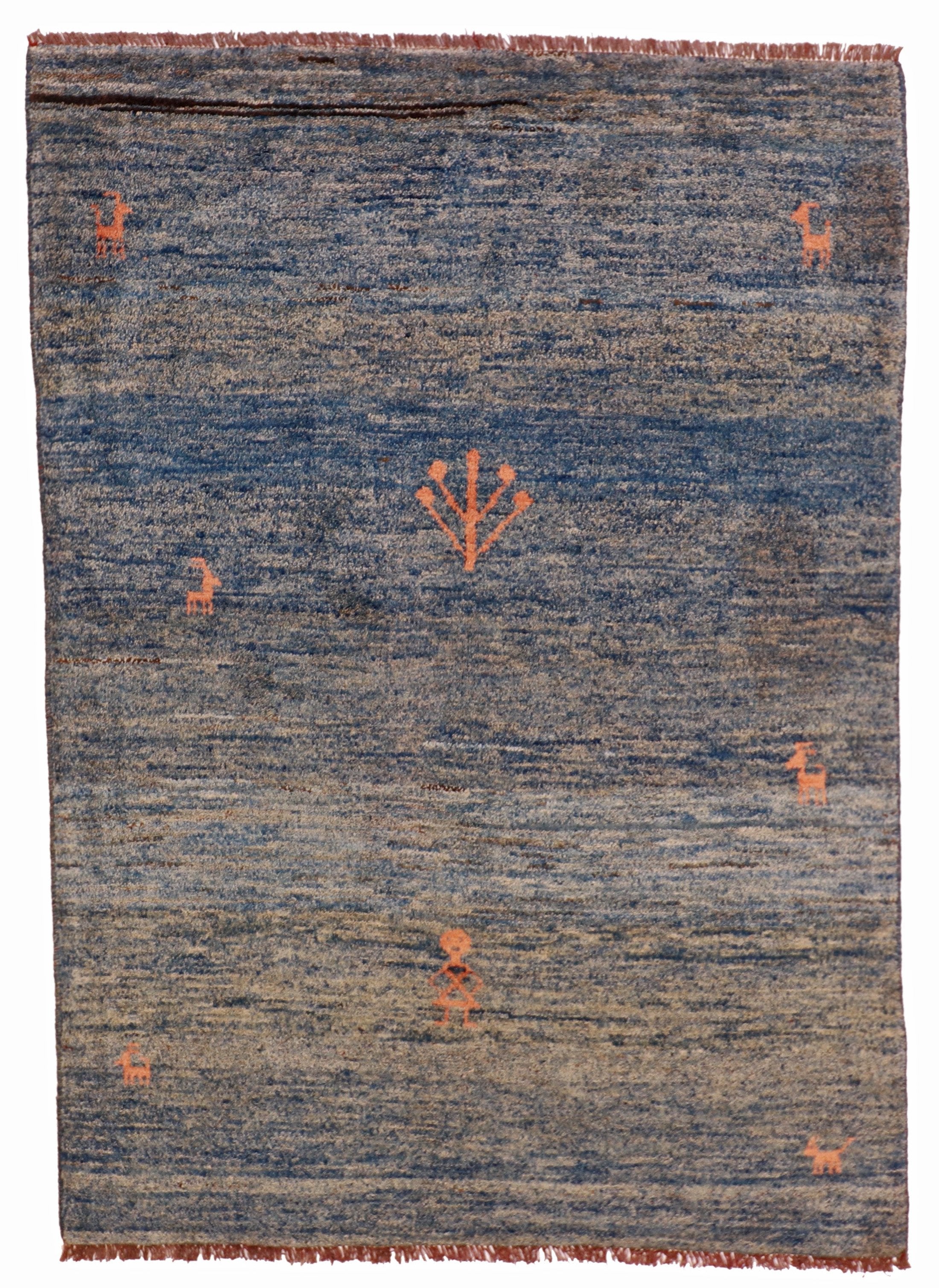 5x7 - Gabbeh Fine/Wool All Over Rectangle - Hand Knotted Rug – Kismet ...