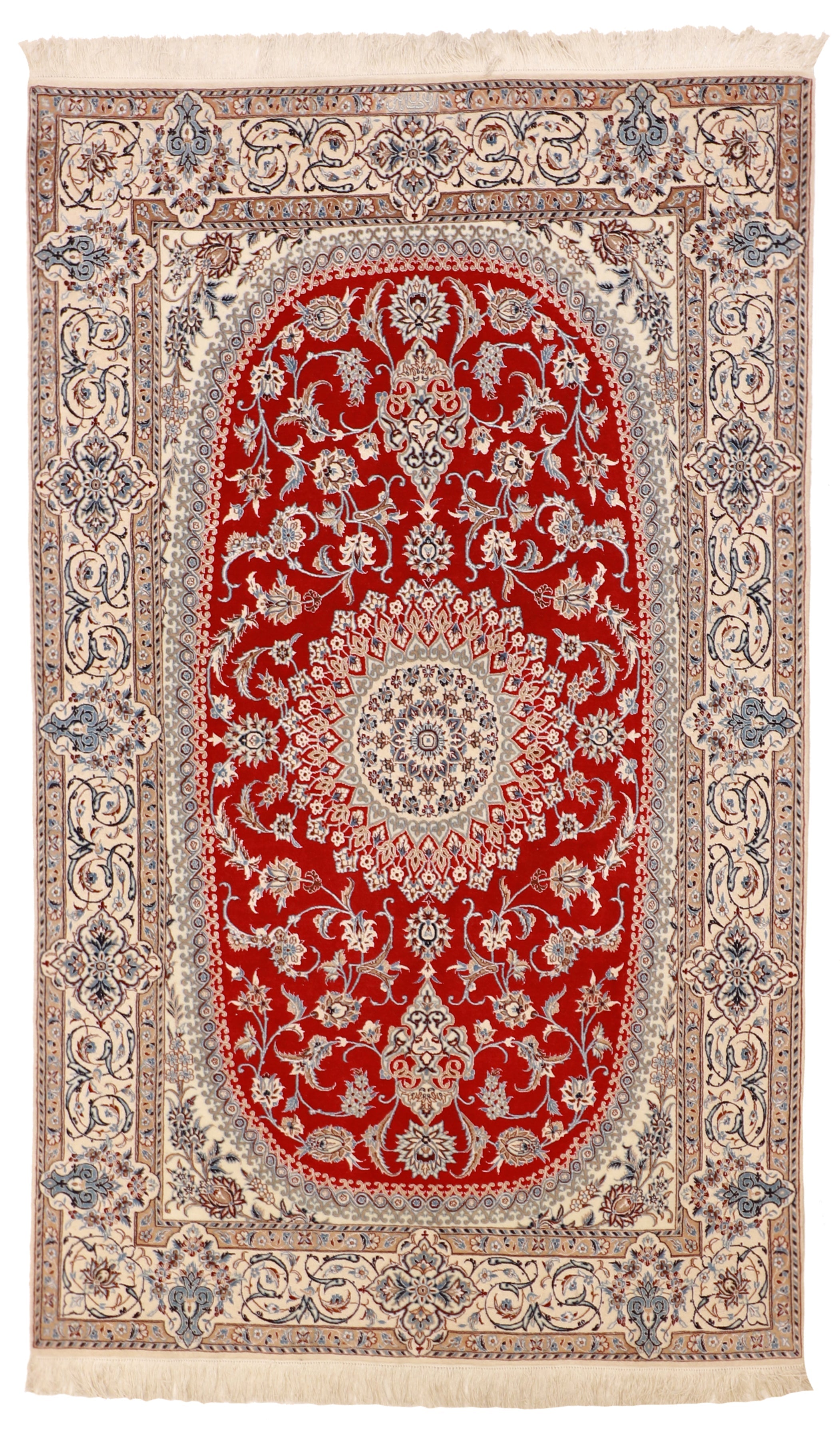 5x7 - Naine Silk/Wool All Over Rectangle - Hand Knotted Rug – Kismet Outlet